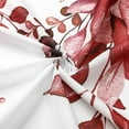 Burgundy Red Eucalyptus Shower Curtain Watercolor Plant Leaves With