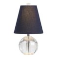 JONATHAN Y Goddard 16" Crystal Ball/Metal LED Table Lamp, Clear/Navy ...