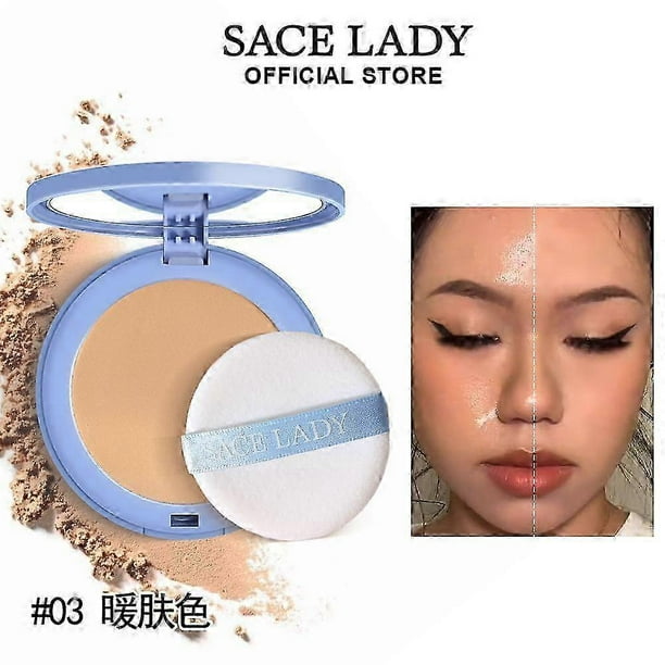 Polvos fijadores para rostro SACE LADY, polvos de cobertura total, correctores duraderos ...