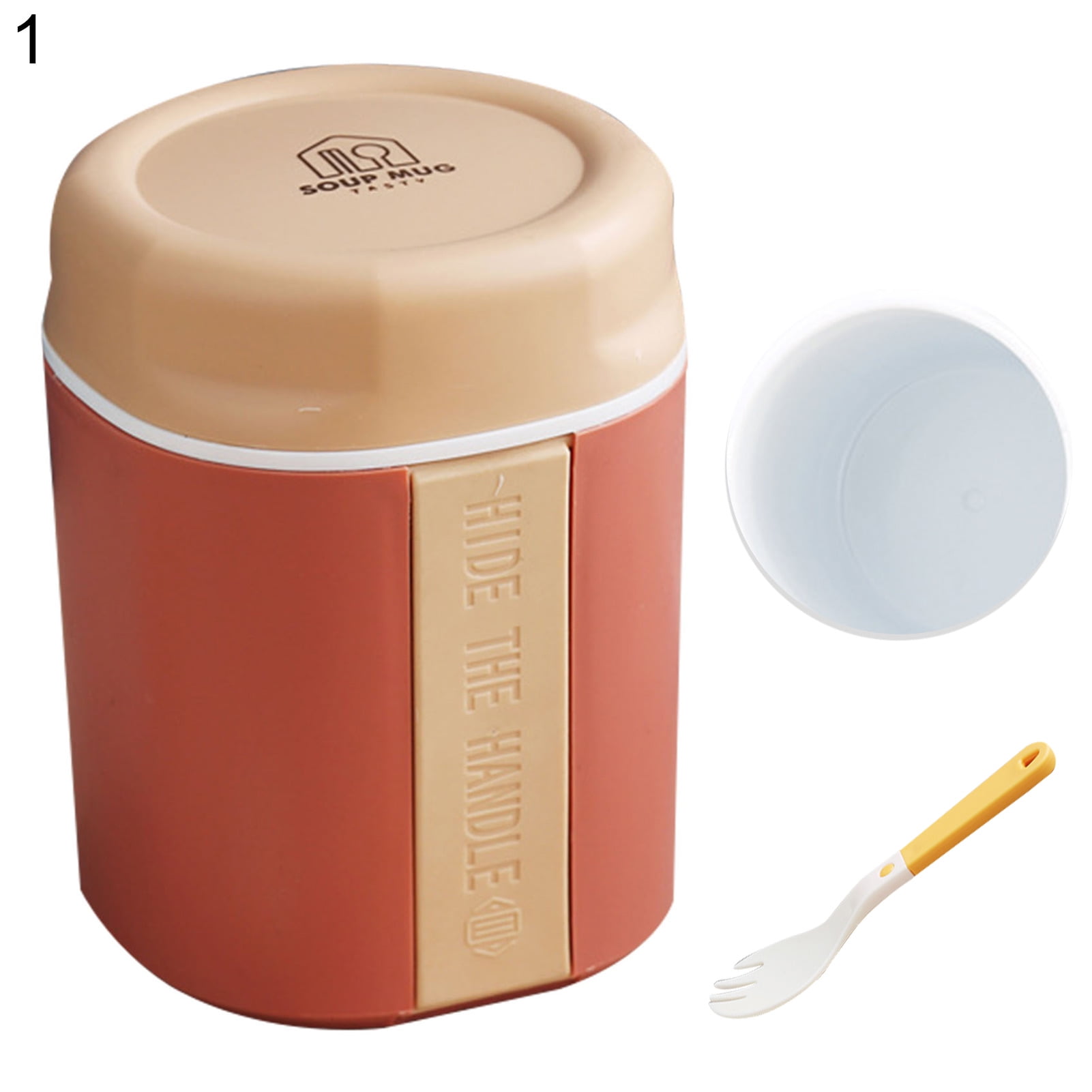 Soup Thermos with Spork&Soup Cup Sealed Insulated Food Jar,Soup Cup ...