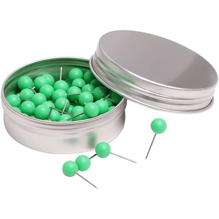 KSCD 100PCS 1/4 Inch Small Round Head Map Tacks Pins for Home Office ...