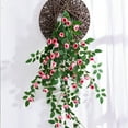 Artificial Rose & Green Vine Wall Decor - Lifelike Floral Vines Hanging ...