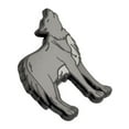 PinMart's Gray Howling Wolf Wild Animal Enamel Lapel Pin - Unisex Fun ...