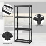 Costway 2 PCS 4-Tier Metal Shelving Unit Heavy Duty Wire Storage Rack ...
