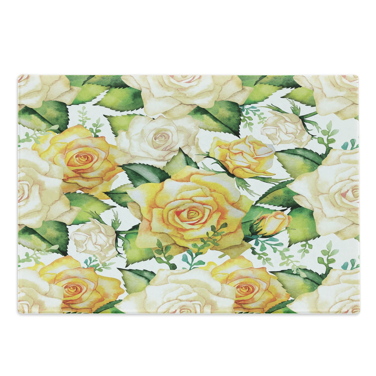 Rose Cutting Board, Roses Illustration in Watercolor Painting Effect ...