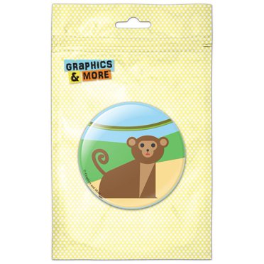 Capuchin Monkey Organ Grinder Kitchen Refrigerator Locker Button Magnet ...