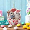 2D Easter Bunny Hanging Ornament,Flat Plastic Rabbit Decoration with ...