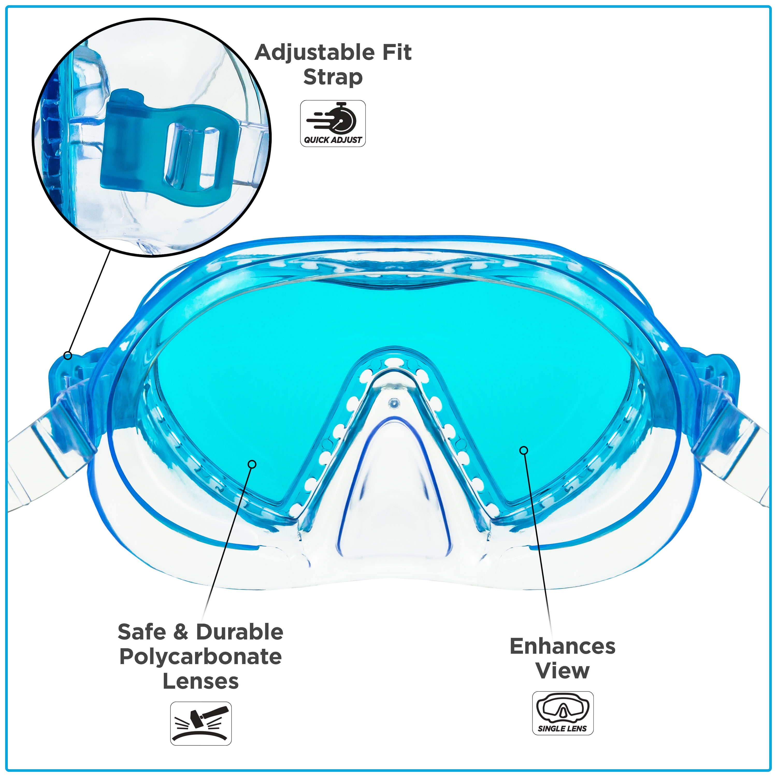 Dolfino Child Latex Free Swim Mask and Snorkel Set with Wideangle View Dolfino Child Latex Free Swim Mask and Snorkel Set with Wideangle View