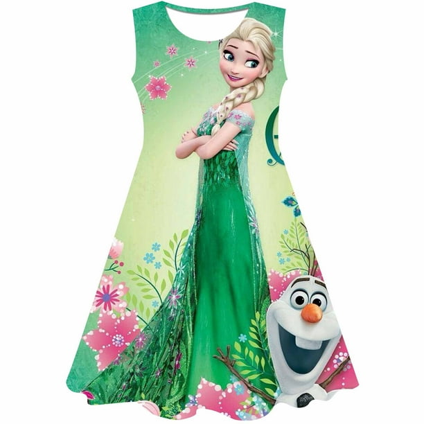Disney Frozen 2 Dress Costumes Girls Princess Elsa Dress Ball Gown ...