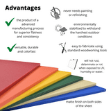 BuyPlastic Yellow King ColorBoard Plastic Sheet 3/4" x 12" x 24 ...