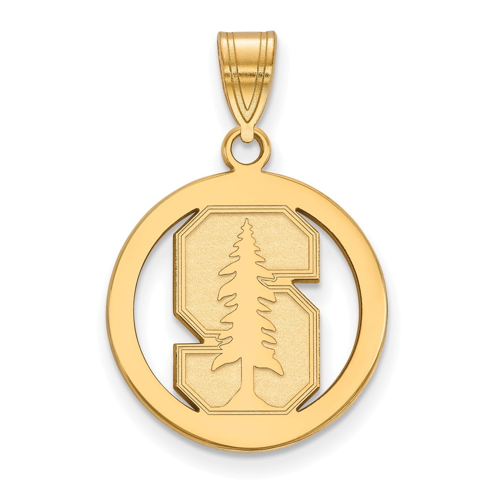 Solid 925 Sterling Silver with Gold-Toned Stanford University Sm ...