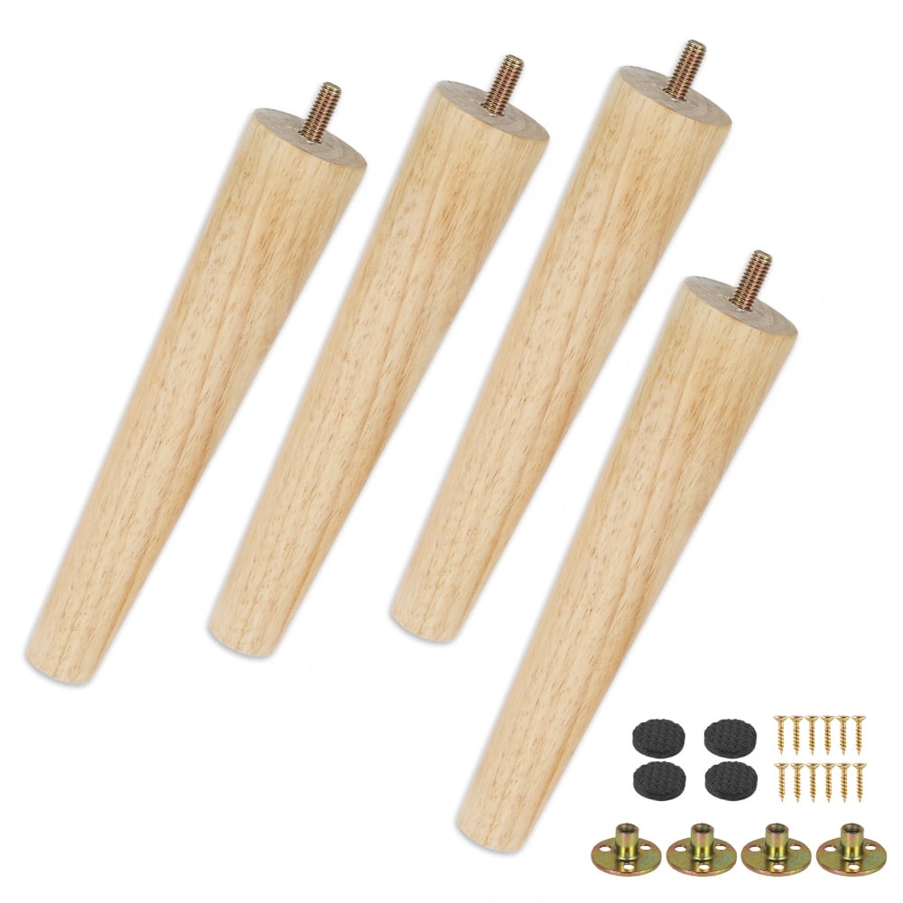 Gotydi 4 Set Wooden Furniture Legs Kit 8/15/20cm Height Replacement ...