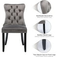 Oduse Daily Set Of 4 Grey Velvet Dining Chairs Tufted Design Solid