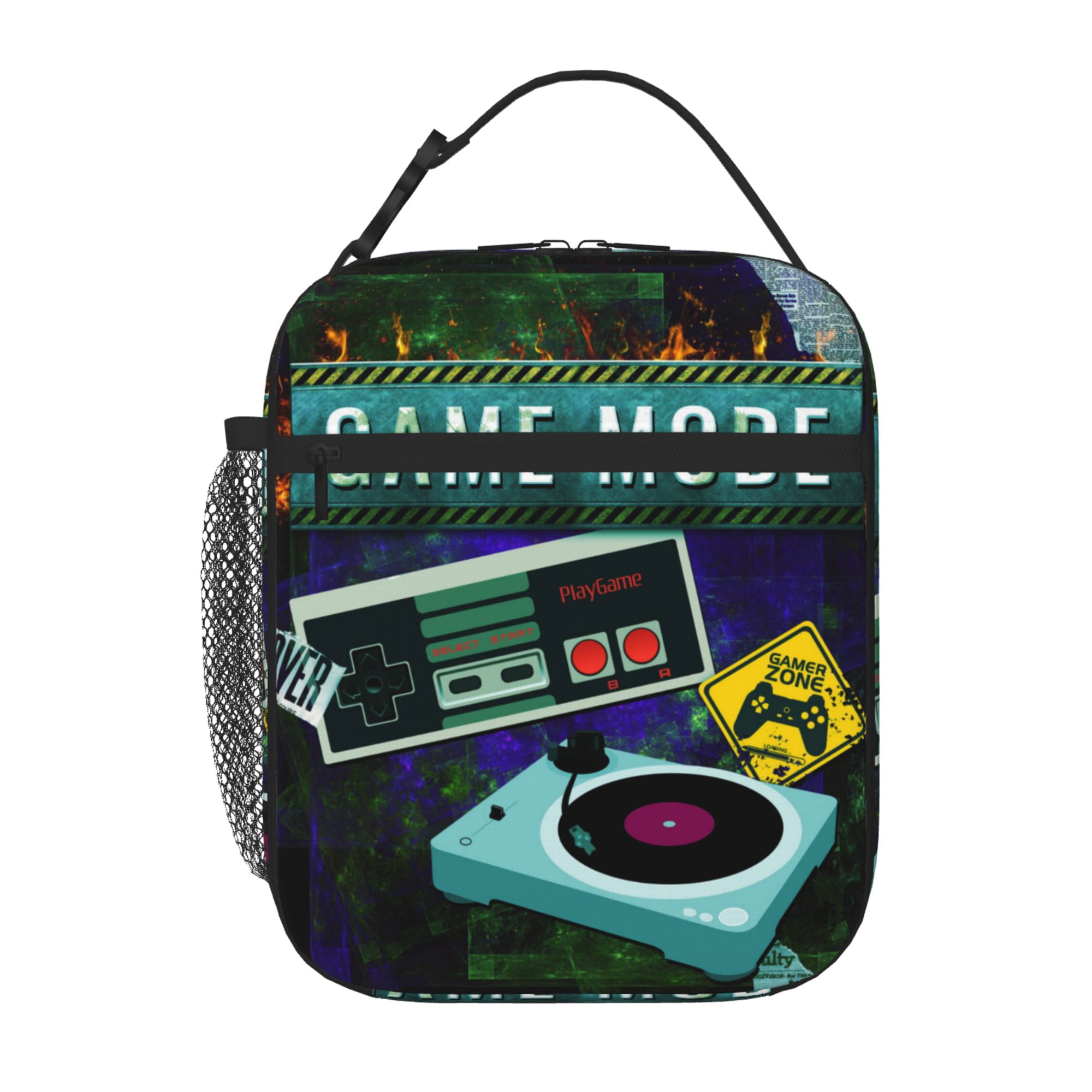 TEQUAN Portable Lunch Bag, Play Games Gaming Gamepad Pattern Reusable ...