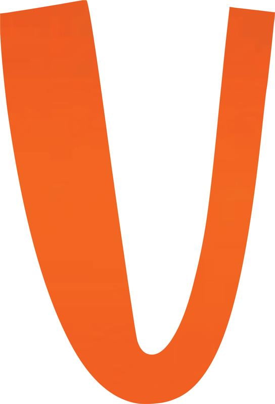 Acrylic Letter V Blank Craft, 10'' Tall Fluorescent Orange Custom Wedding Reception Signage, DIY ...