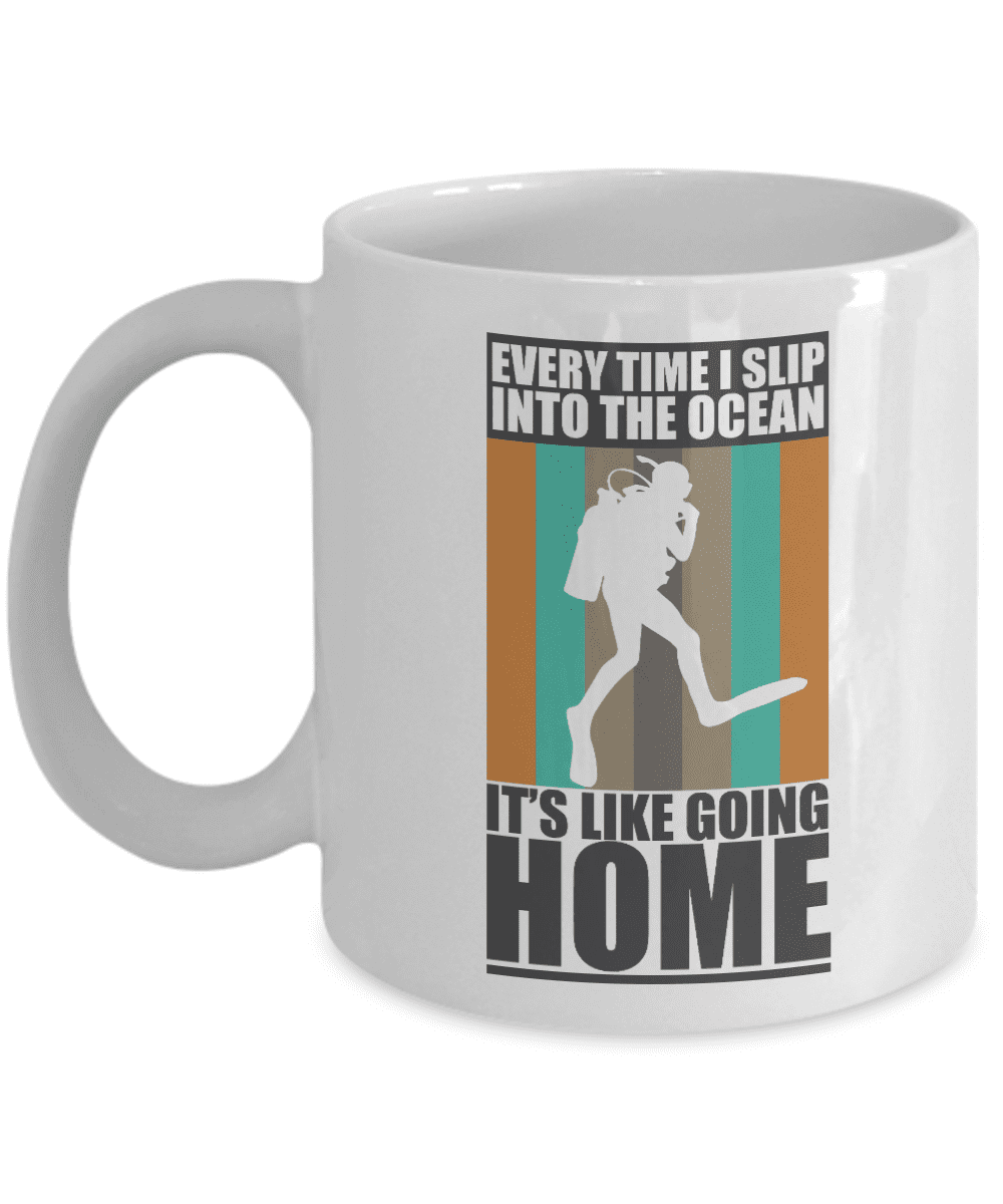 Every Time I Slip Into The Ocean Graphic Coffee & Tea Mug For A Master ...
