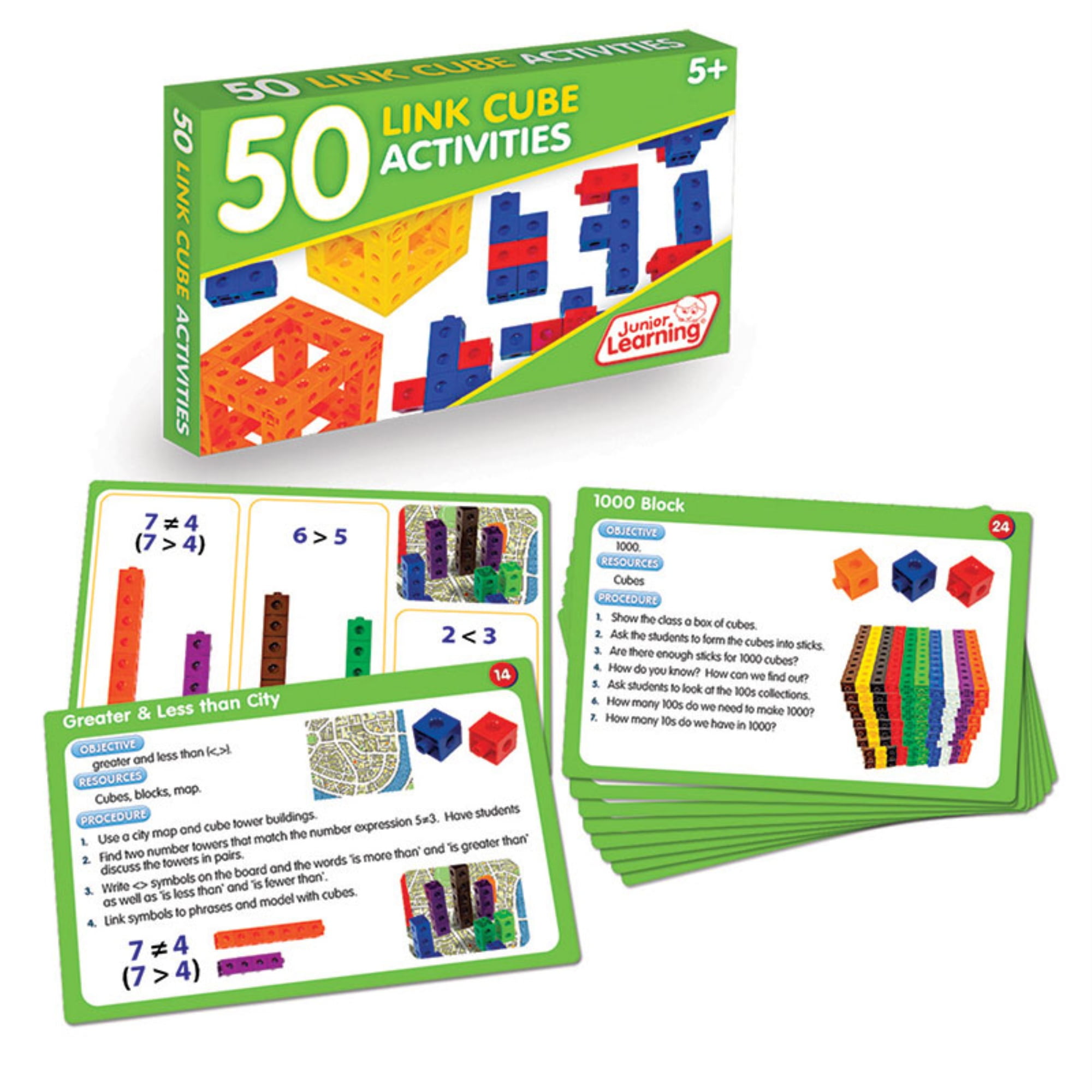 50 Link Cube Activities Multi-color Learning Set, by Junior Learning ...