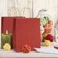 Bags 8x4.25x10.5 25 count Red Paper Bags with Handles , for Retail ...