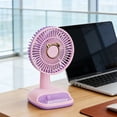 Candy Color Mini Desktop Fan, USB Rechargeable Small Fan, for Office ...