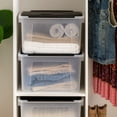 IRIS USA 50qt Clear View Wing-lid Hinged Lid Plastic Storage Organizing ...
