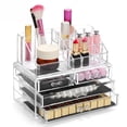 Desktop Storage Organizer Multi Tier Shelf, Vanity Countertop Rack for ...