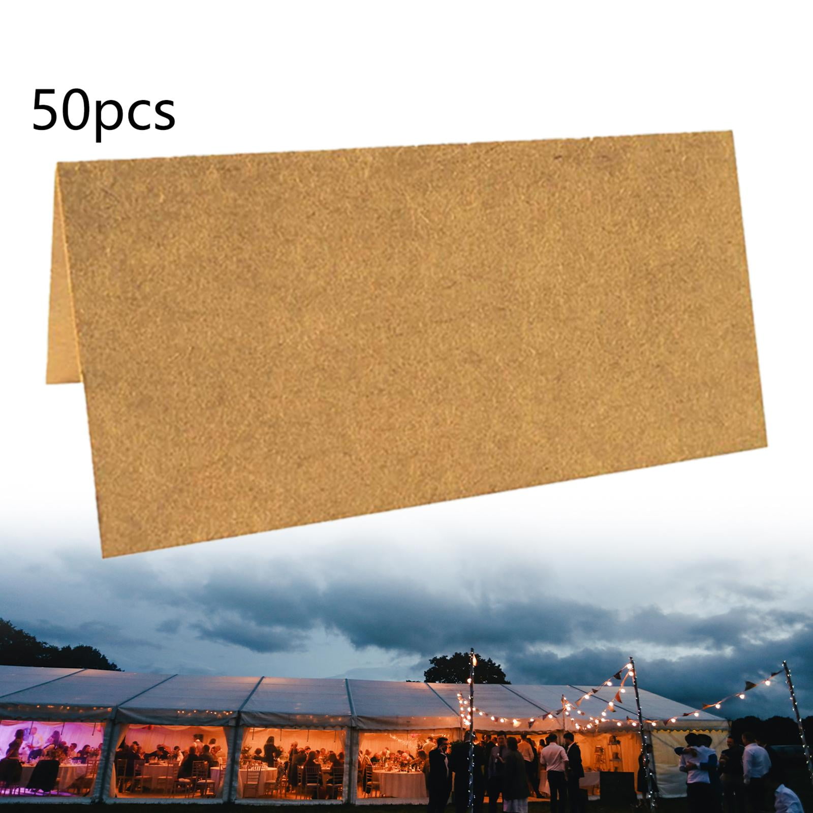 50 Pcs Paper Place Cards Table Card for Wedding Party Name , khaki ...