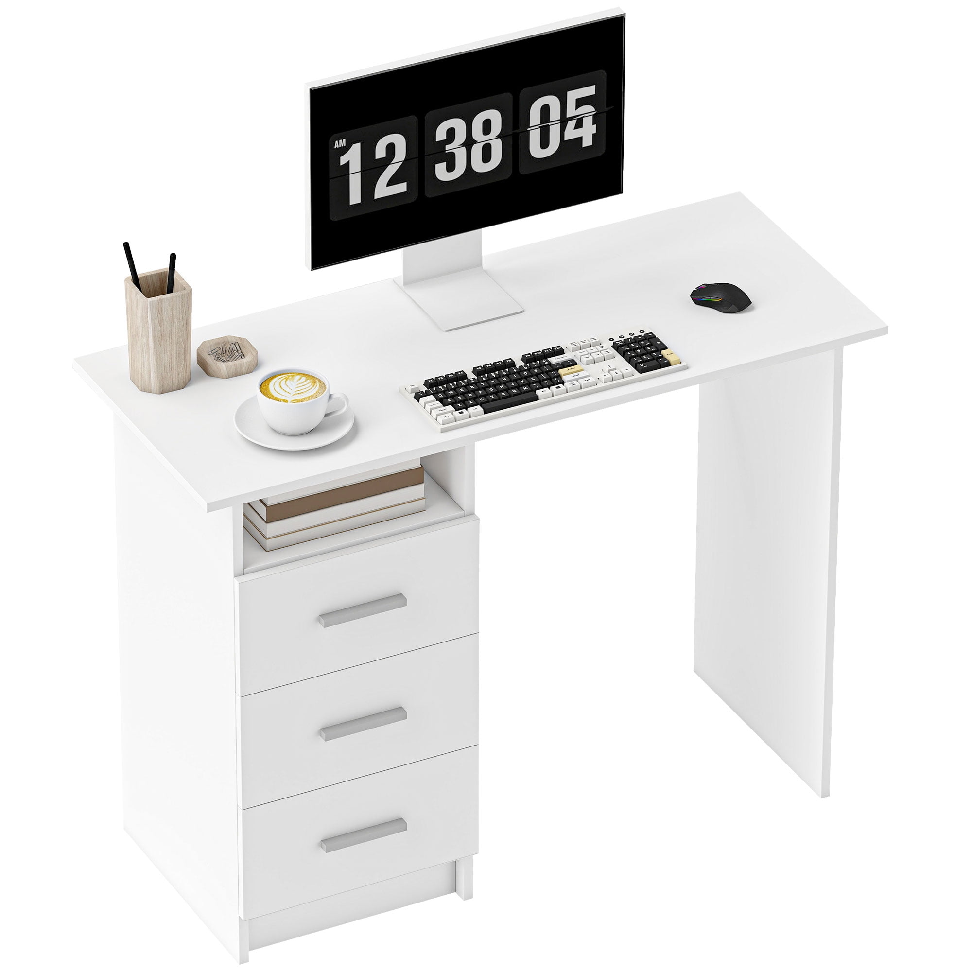 Click here for Homcom Computer Desk With Drawers  39 Home Office... prices