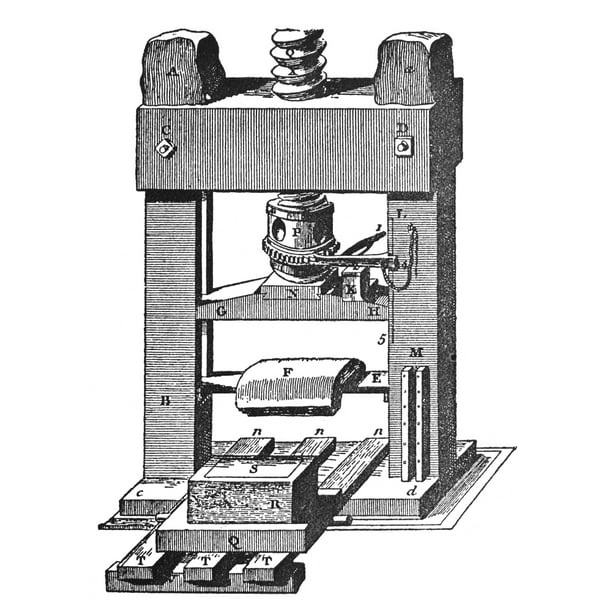 Printing Press Na Paper-Press A Close Predecessor Of The Printing Press ...