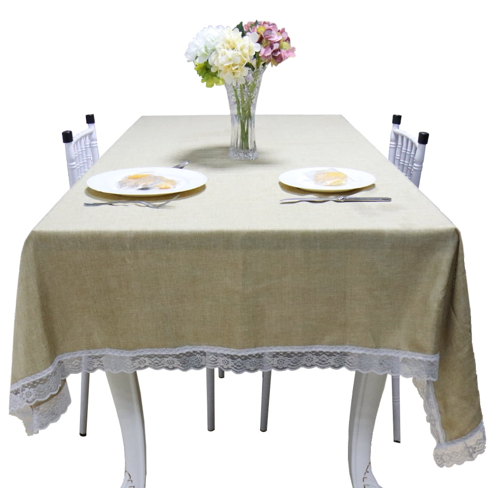 Touiyu Rectangle Tablecloth 57"*57"(145x145cm) Linen Table Cloth ...