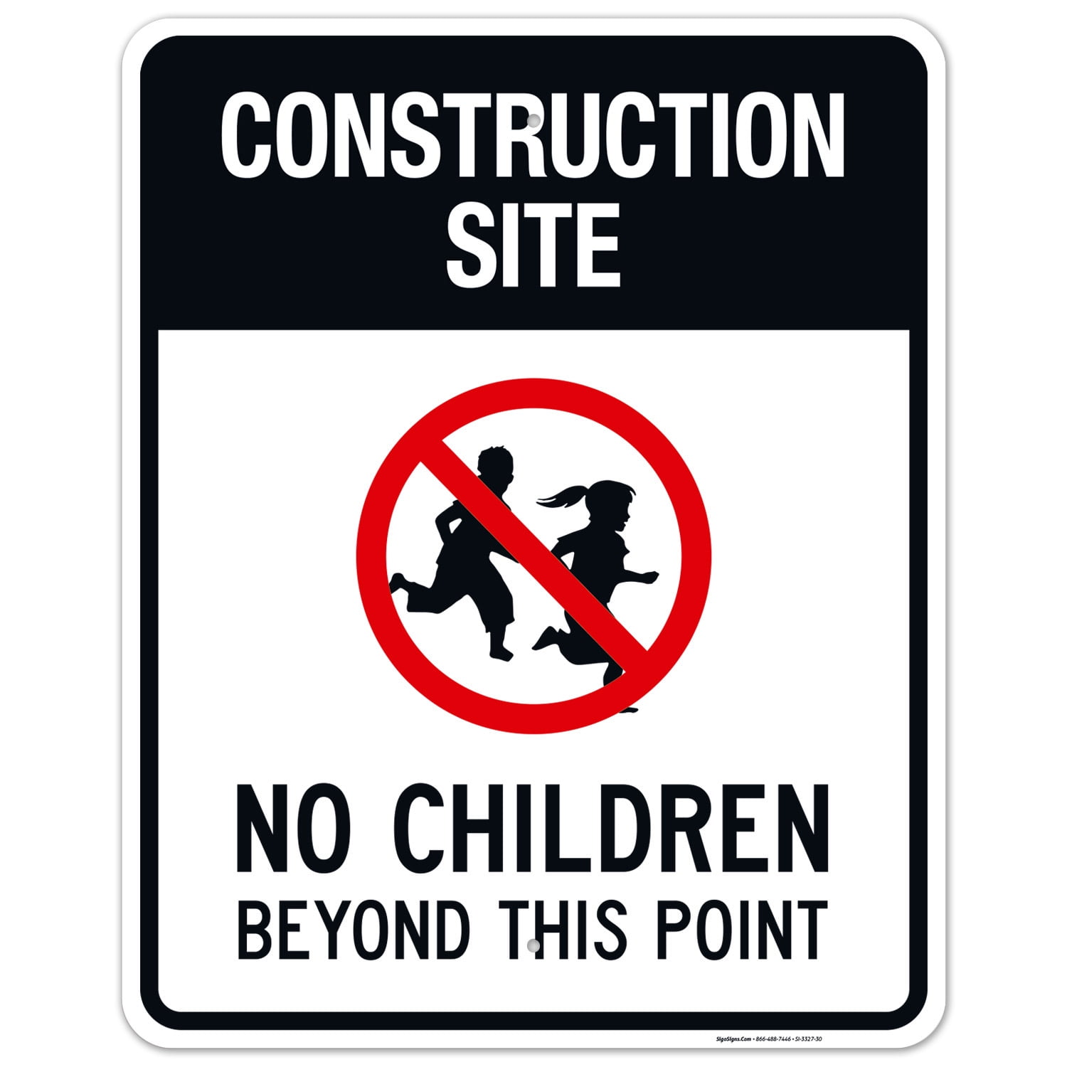 Construction Site No Children Beyond This Point Sign, Traffic Sign ...
