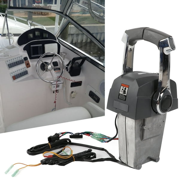 KIMISS Outboard Remote Control Box Kit Twin Lever 5006184 Engine Remote ...