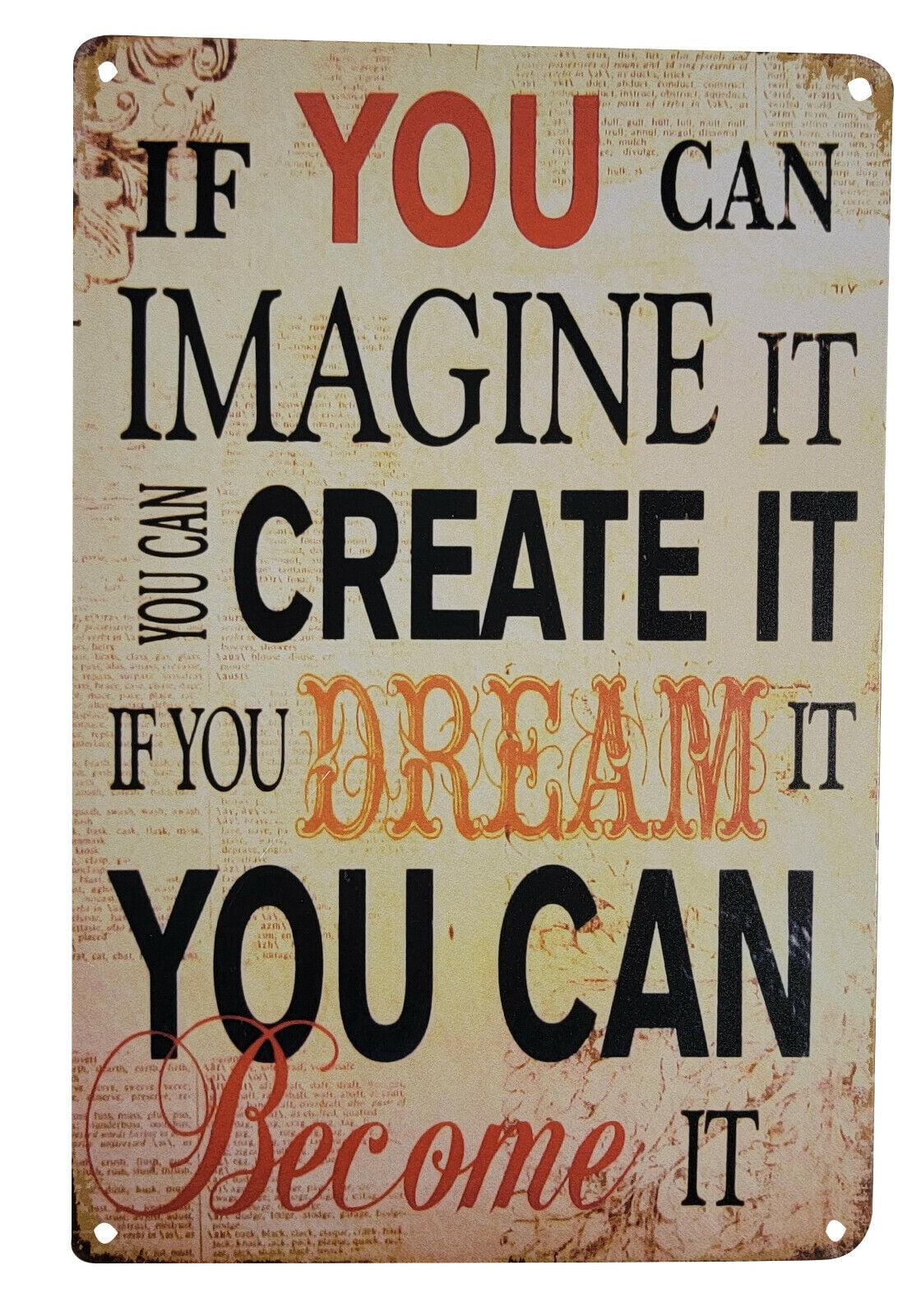 (IF You CAN Imagine IT You CAN Create IT) 8" x 12" Metal Tin Bar Sign ...