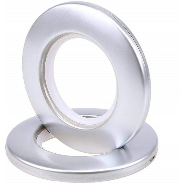 32 Pieces Round Curtain Rod Rings Plastic Curtain Eyelet Rings Clips ...
