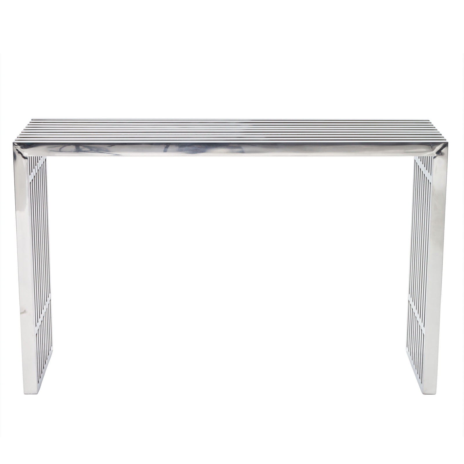 Modern Contemporary Living Room Metal Console Table Silver - Walmart.com