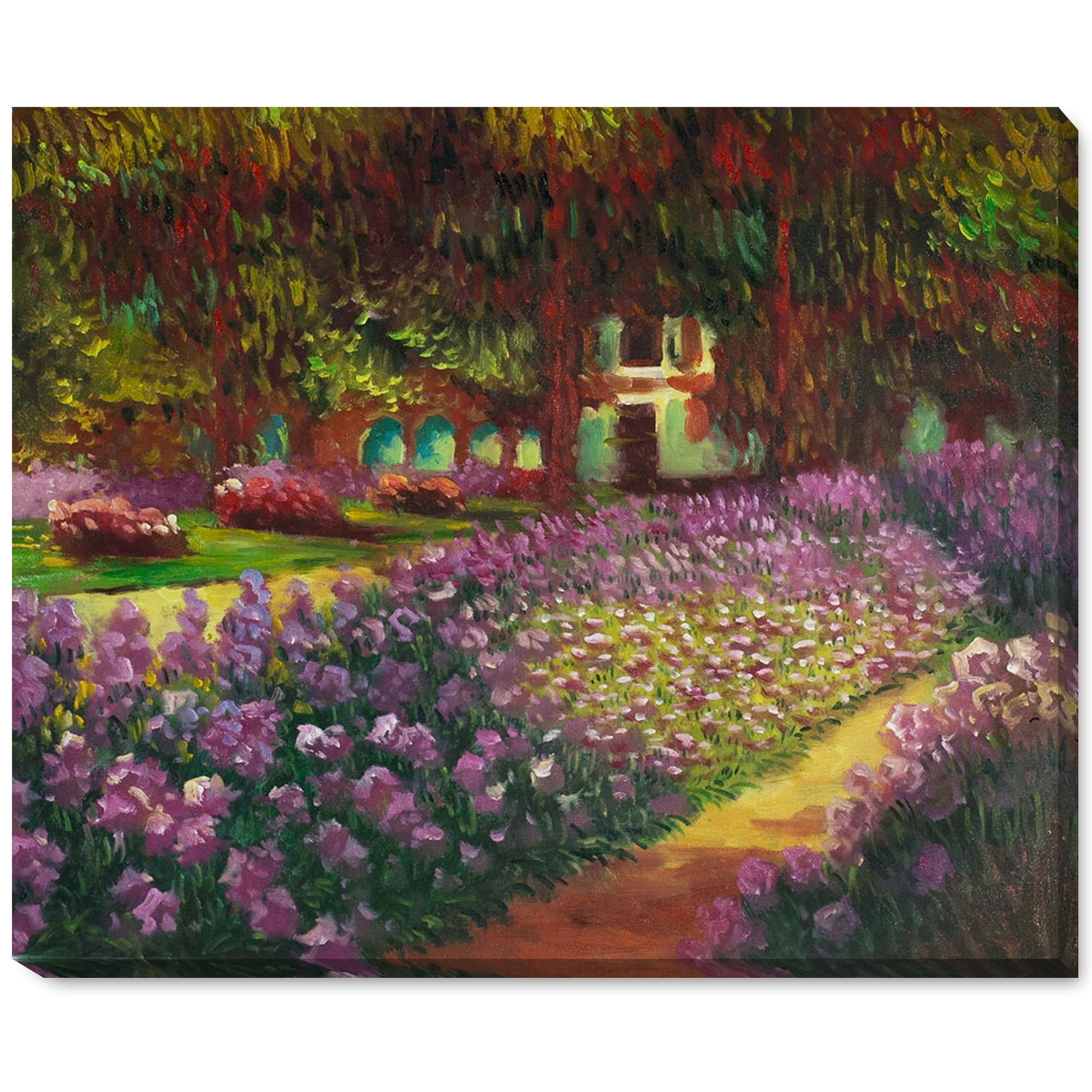 La Pastiche Claude Monet 'Artist's Garden at Giverny' Hand Painted Oil ...