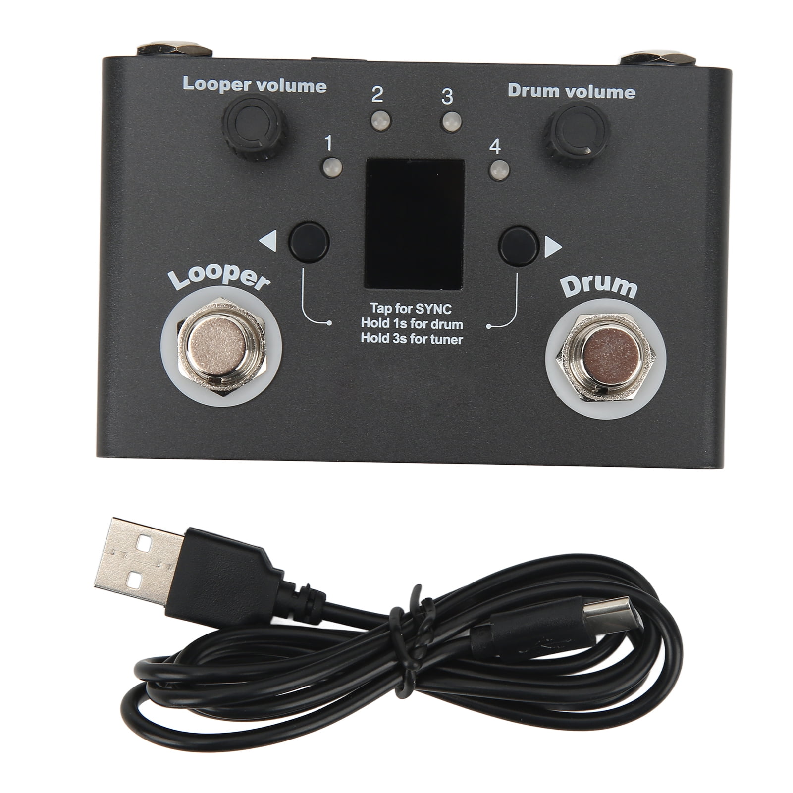 Pedal de efecto Looper, Pedal de tambor Looper 4 Máquina de ritmo Pedal ...