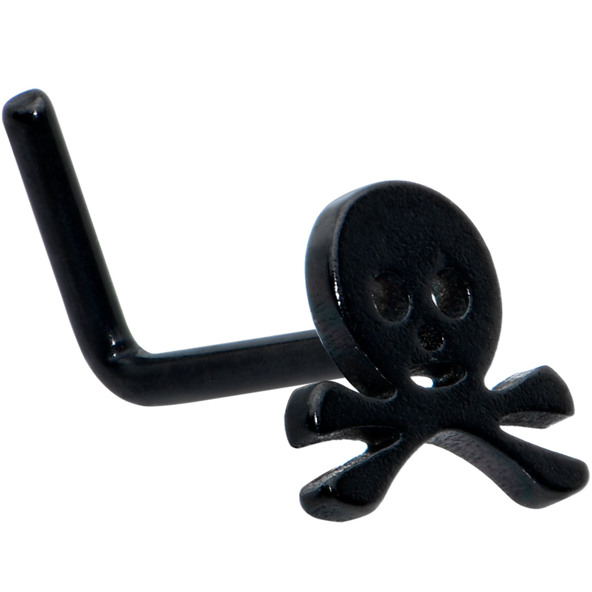 Body Candy Womens 20G Black Anodized Steel L Shaped Nose Ring Octopus ...
