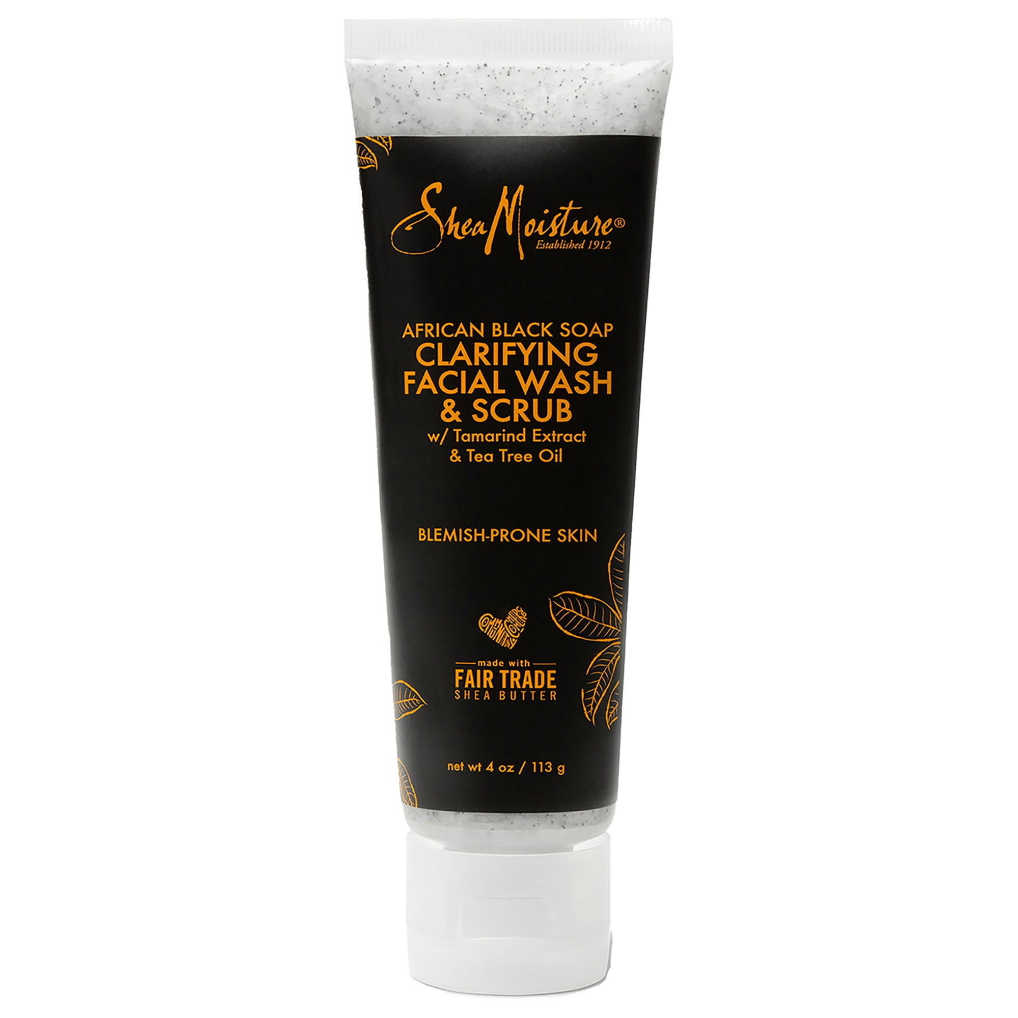 Sheamoisture African Black Soap Facial Wash And Scrub 4 Oz