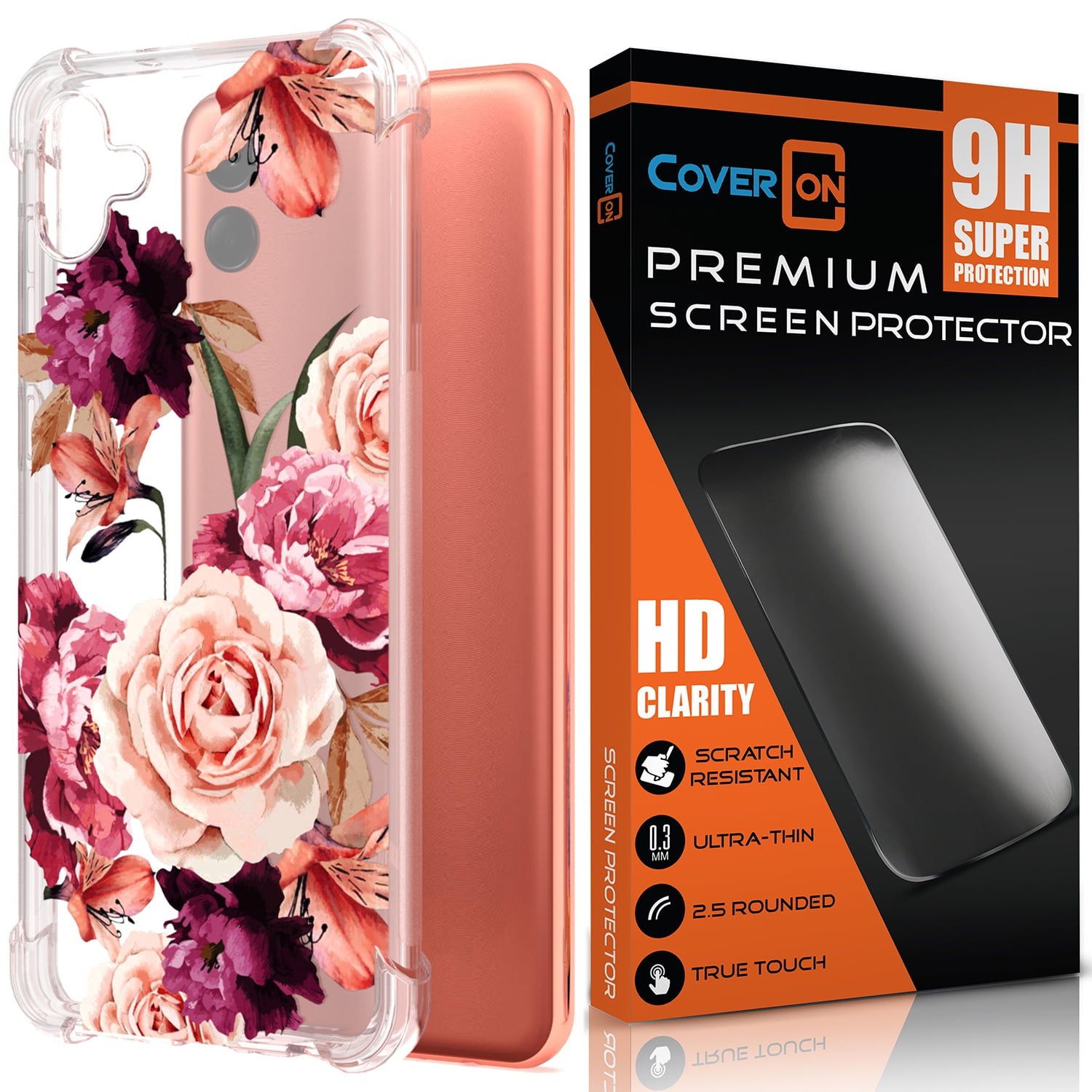 CoverON Phone Design For Samsung Galaxy A04 Case and Screen Protector ...