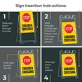 Stop Children Crossing Sidewalk Sign Kit, 18x24 Inches, With A Frame ...