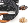 Tribal Braided Waxed Rope Wide Belt For Women Adjustable Waistband ...
