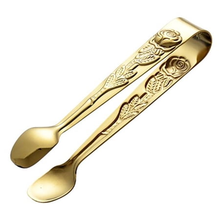 Stainless Steel Rose Pattern Mini Food Tweezer Food Clip Ice Cube Clamp ...