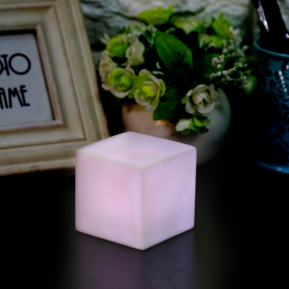 WALFRONT LED Color Changing Mood Cube Night Light Table Lamp Gadget ...