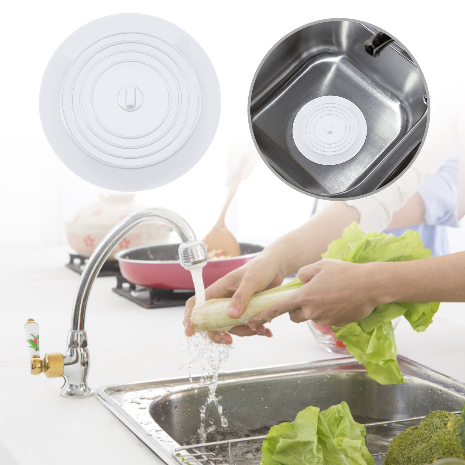 Bobasndm Set of 2 Silicone Tub Stoppers - 5.9 Inches Sink Stoppers ...