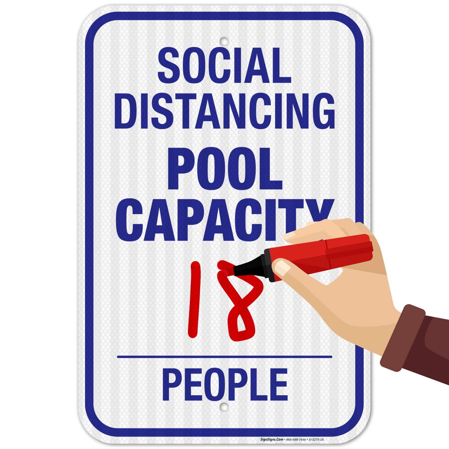 Social Distancing Pool Capacity Sign, - Walmart.com