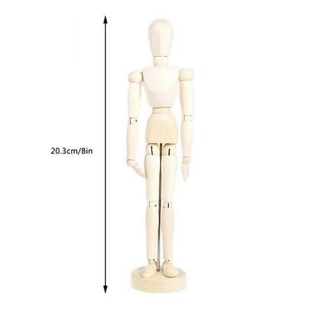 4.5/5.5/8 INCH Wooden Man Model Artist Movable Limbs Doll Male Wooden ...