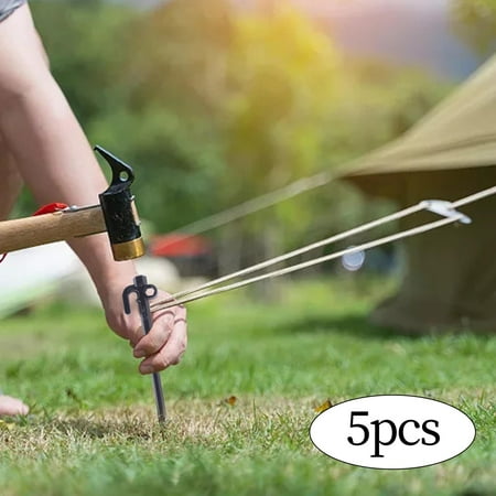 5x Steel Tent Spikes, Tent Stakes Unbreakable Yard Decoration ...