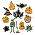 HavenCraft Goth Embellishments Halloween Fabric Patches 12 PCS Luminous ...
