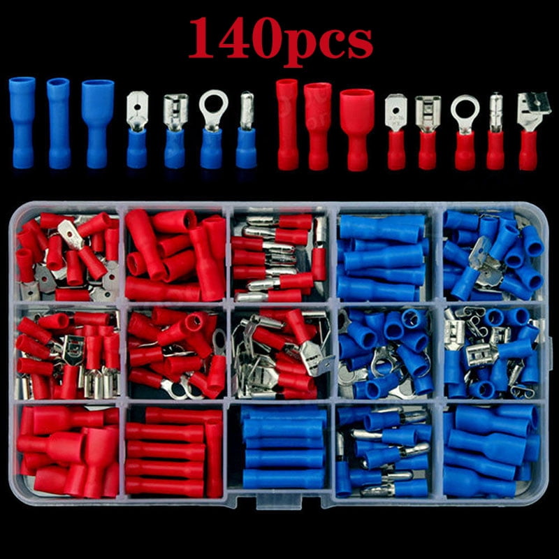 Electrical Assorted Insulated Wire Cable Terminal Crimp Connector Spade ...