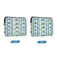 Blue Green Christmas Trees Stripes Quilted Laptop Protective Cases ...
